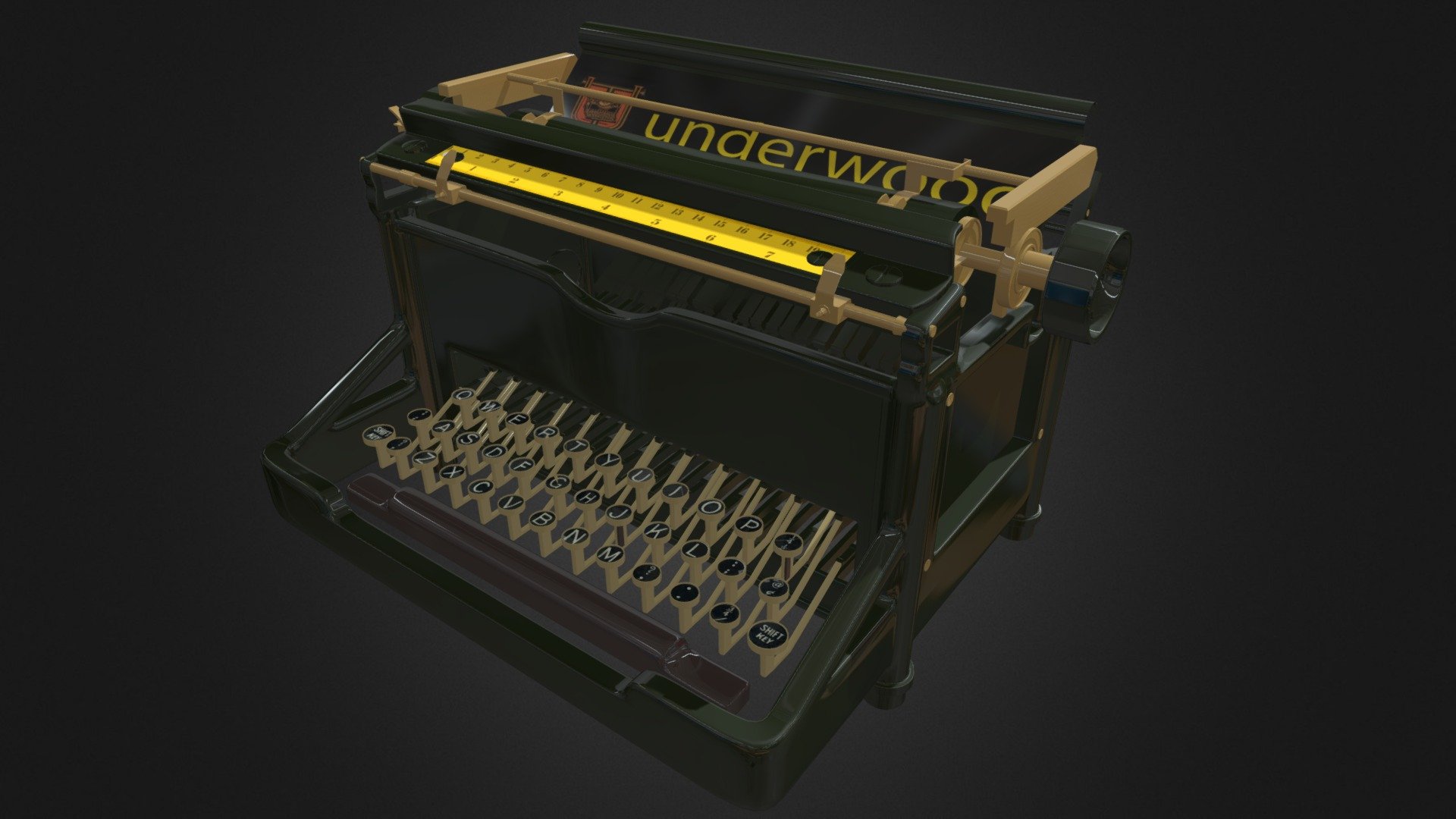 Typewriter - 3D model by shubhamyadav962 [77b1f48] - Sketchfab