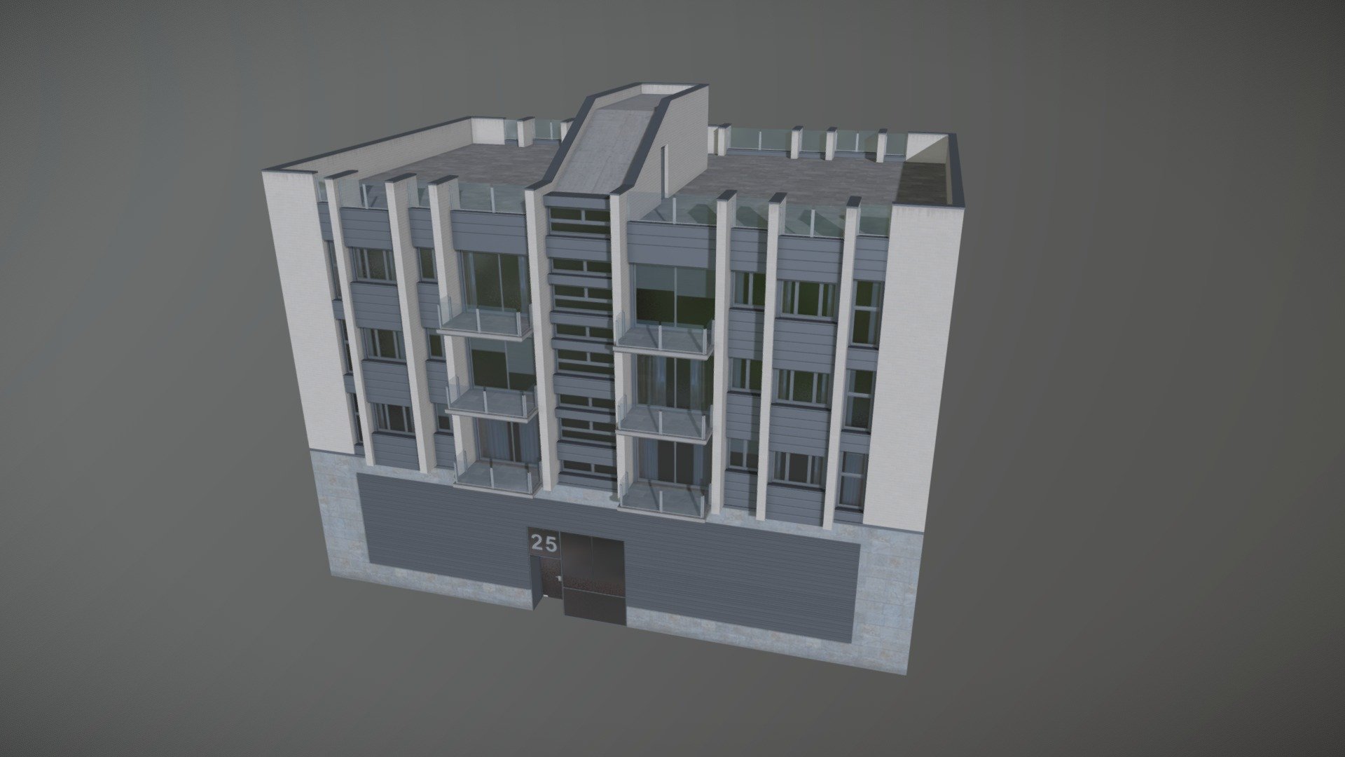 Midrise Residential #2 - 3 stories - Center - 3D model by gabri239 ...
