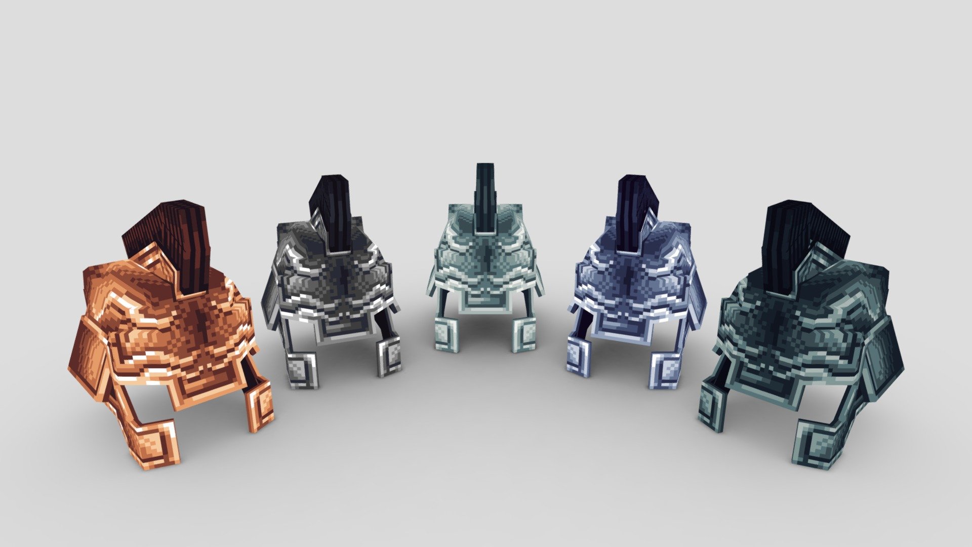 Knight Cosmetic Helmets Vol 1 - Buy Royalty Free 3D model by ...