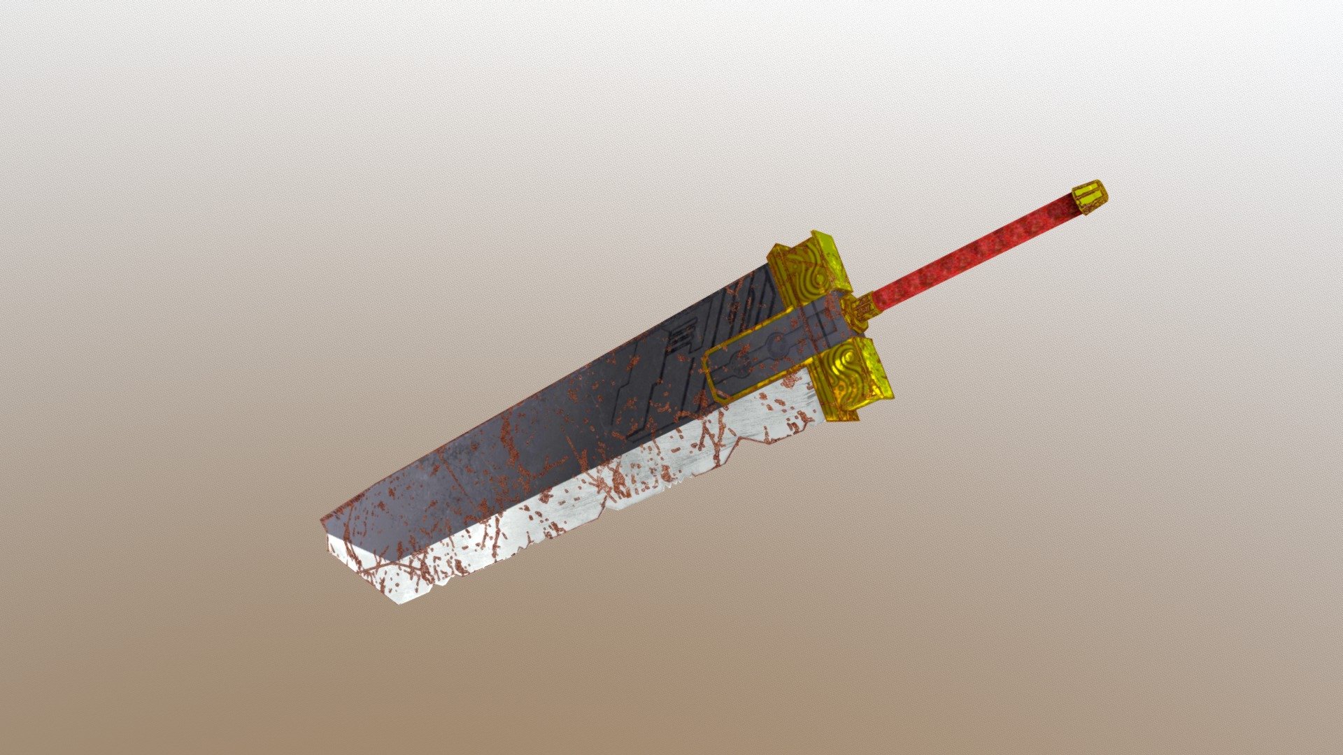 Stylized Buster Sword (Damage) - Download Free 3D model by Litcdw ...