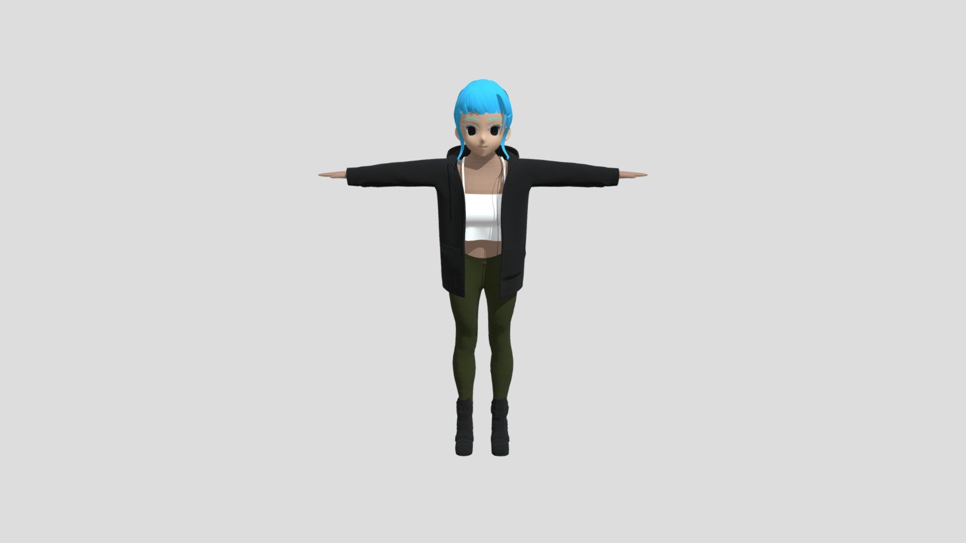Anime Girl - Download Free 3D model by 3Ds_Queen [77b7f1a] - Sketchfab