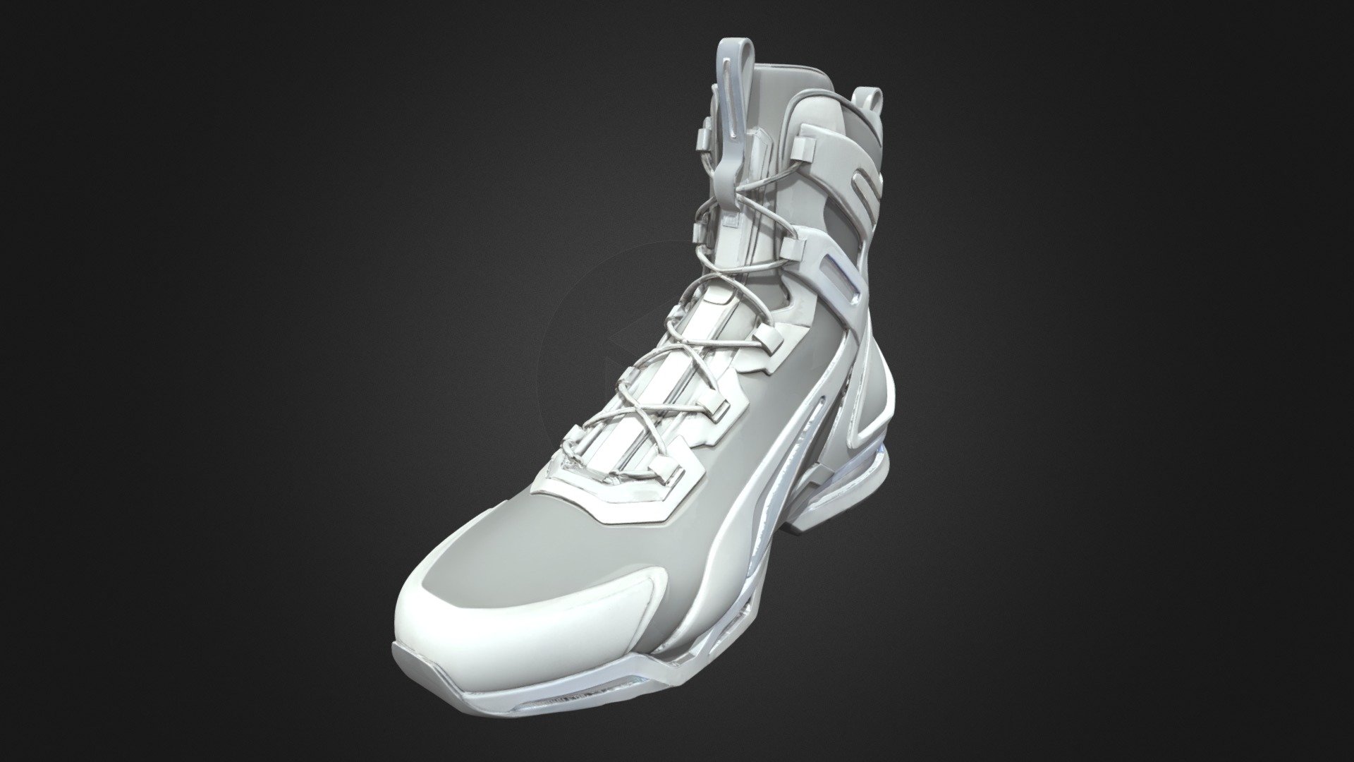 Futuristic Sneaker Boot - 3D model by Gustavo Bigelli (@gubigelli) [77b7f95] - Sketchfab
