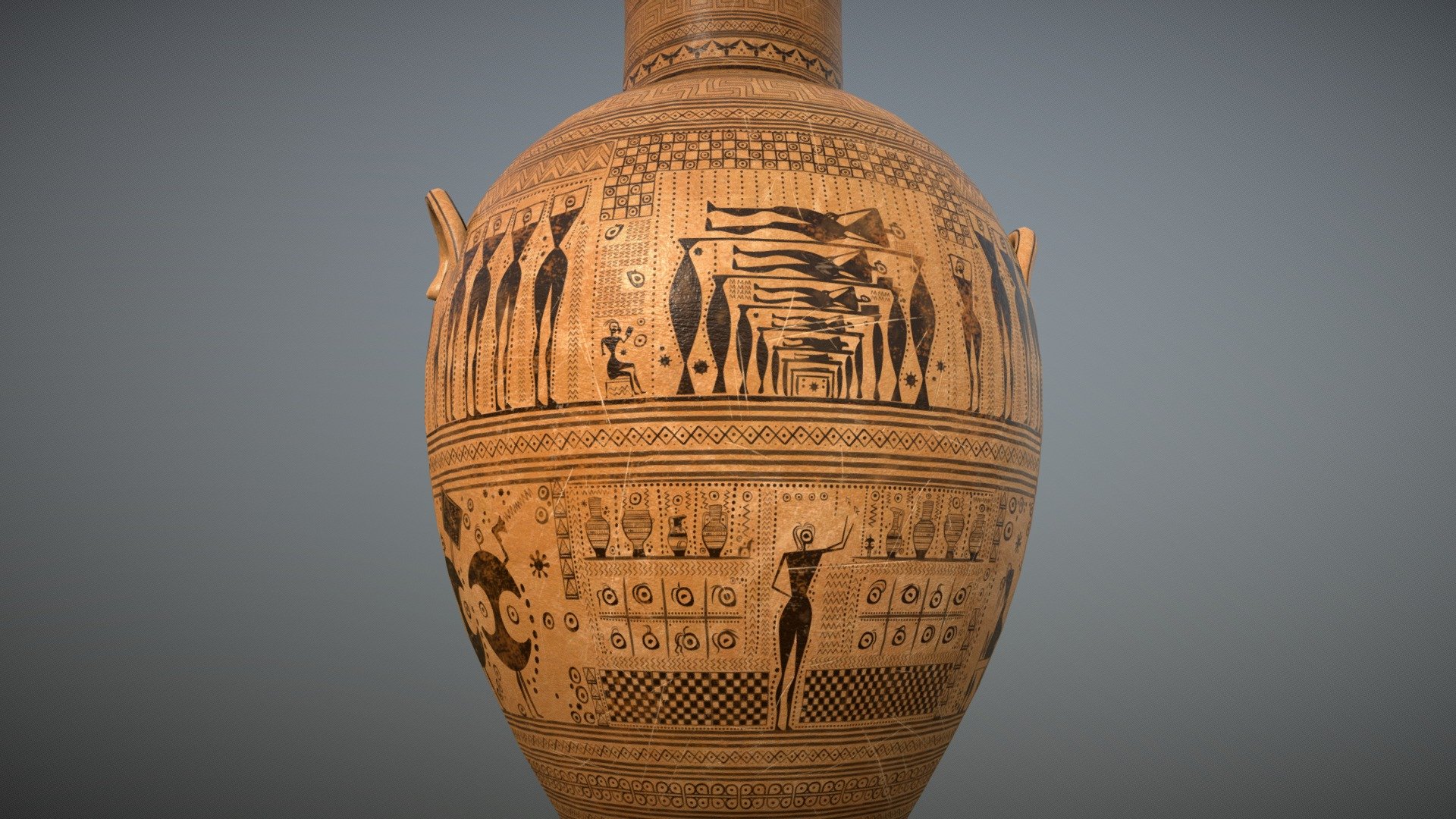Greek Geometric Vase of 2020 - 3D model by ColeSohn (@colesan) [77ba680 ...