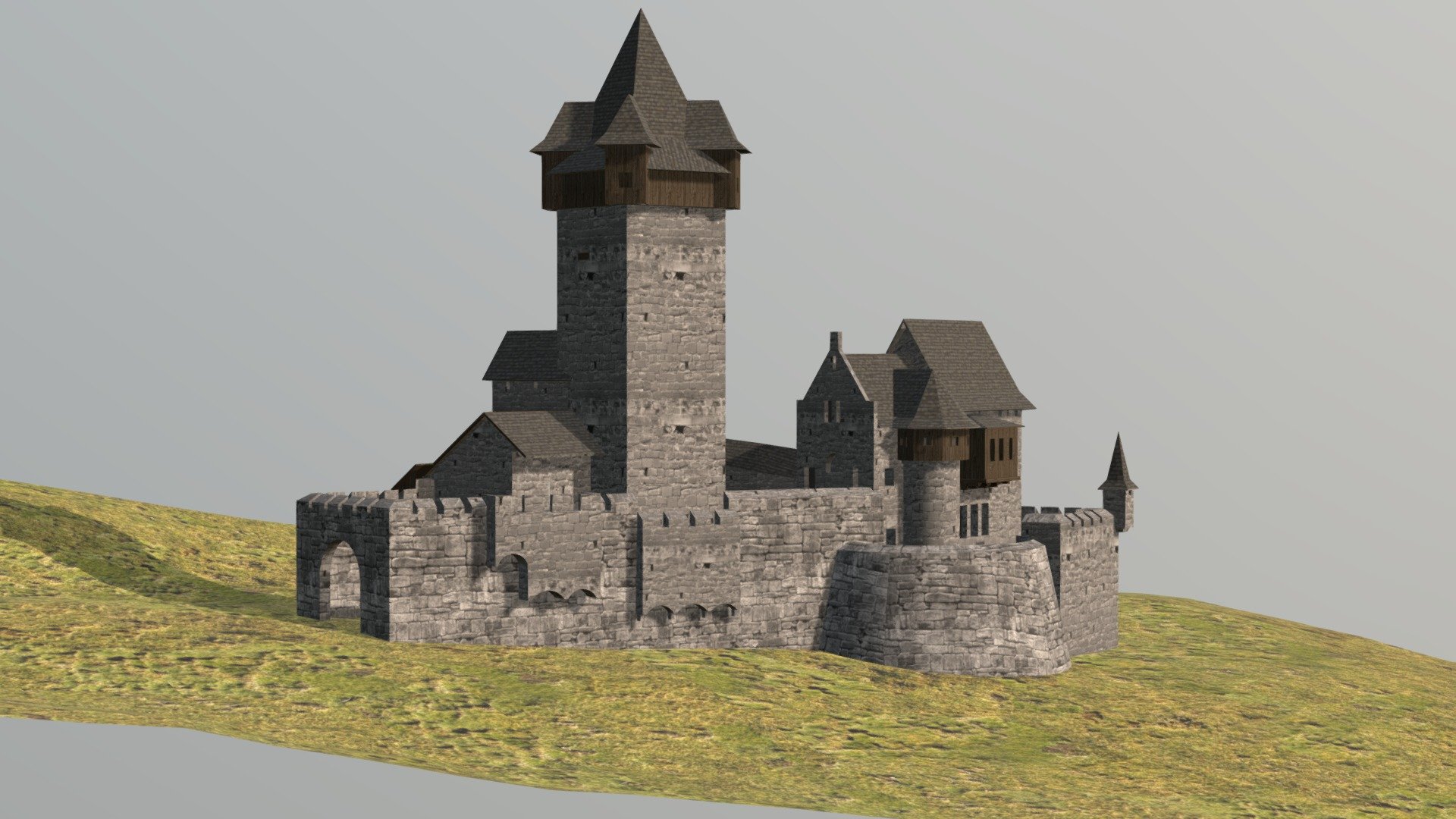 Castle, - 3D model by oggy666 [77ba7d3] - Sketchfab