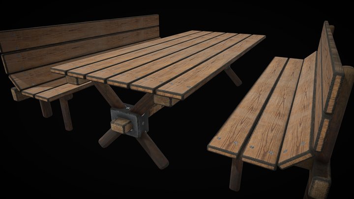 Bench 3D models - Sketchfab