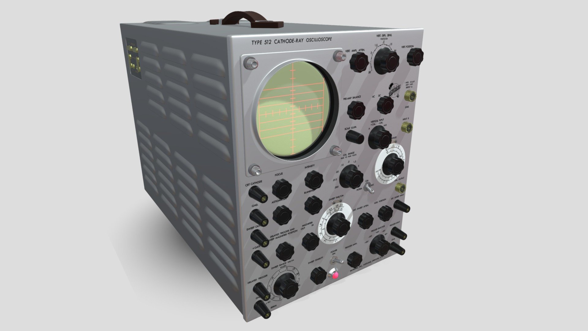 Cathode-Ray Oscilloscope Tektronix Type 512 - 3D model by Leonardo ...