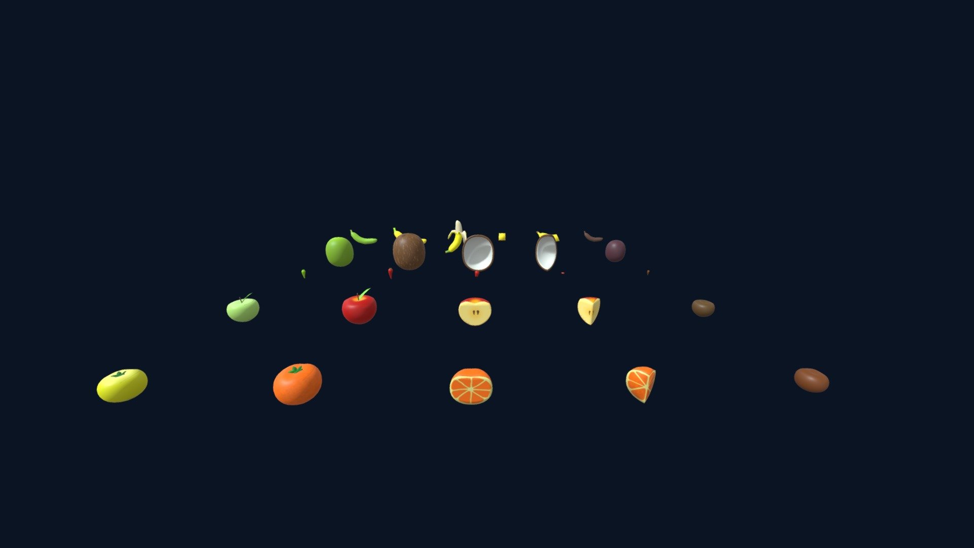 Stylized Fruits Package (Hand-painted, 3D) #1 - 3D model by R&M Studios ...