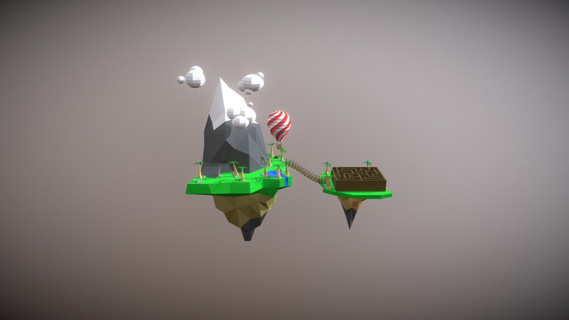 3D Low Polly Island - 3D model by Damiën (@Damien_van_Rijszen) [77c0412 ...