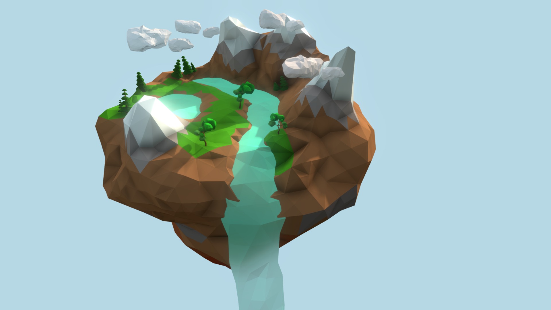 Low poly island - 3D model by lifekors [77c3c97] - Sketchfab