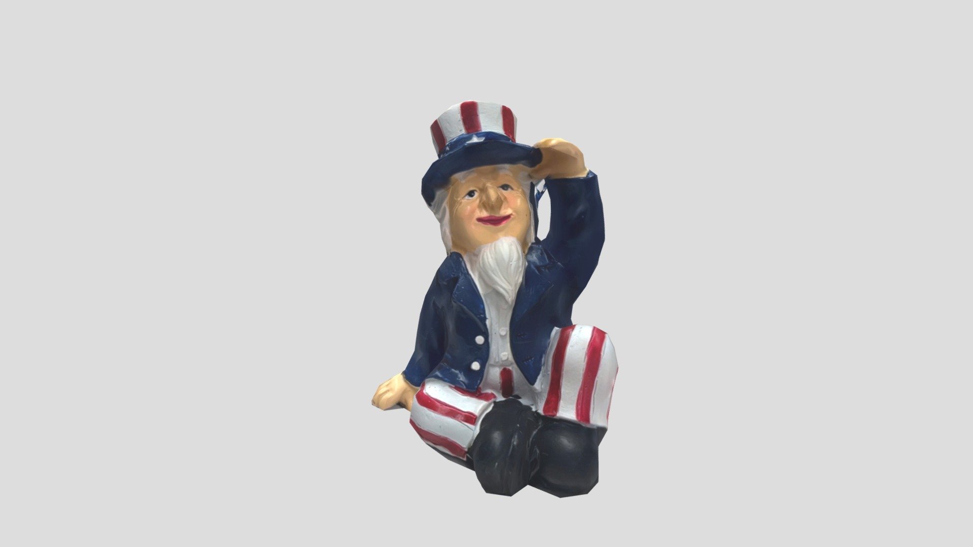 Uncle Sam (Sitting) - Download Free 3D model by David Wigforss ...