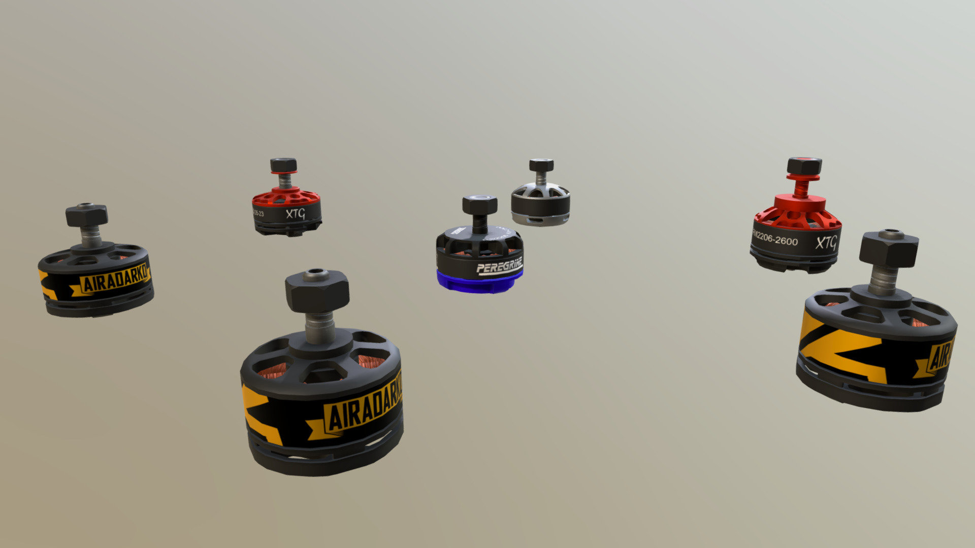 Drone motors - 3D model by guillaumevandenbossche [77c5e92] - Sketchfab