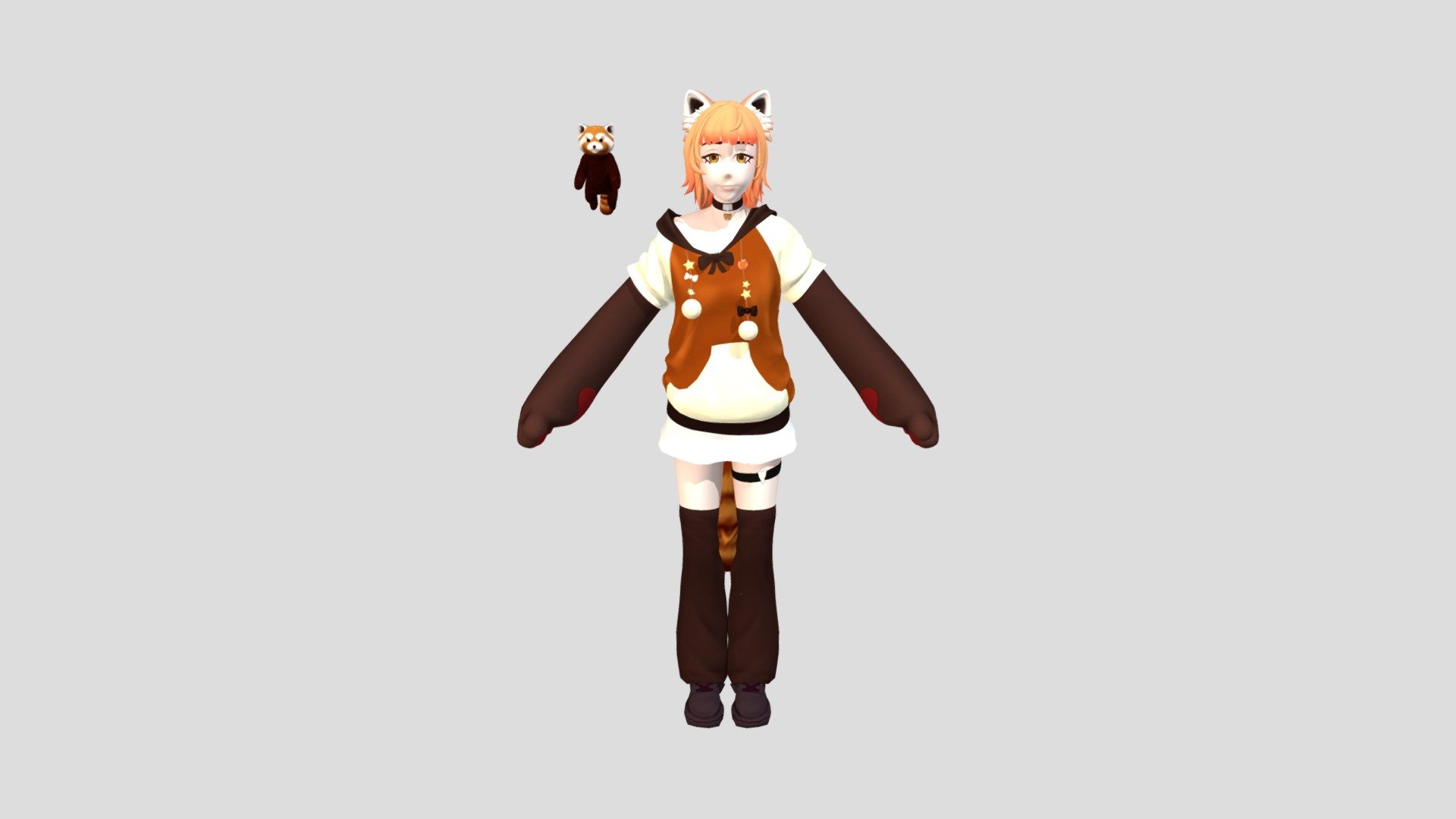 Red panda Vtuber WIP - 3D model by Irisdoes3D [77c65cc] - Sketchfab
