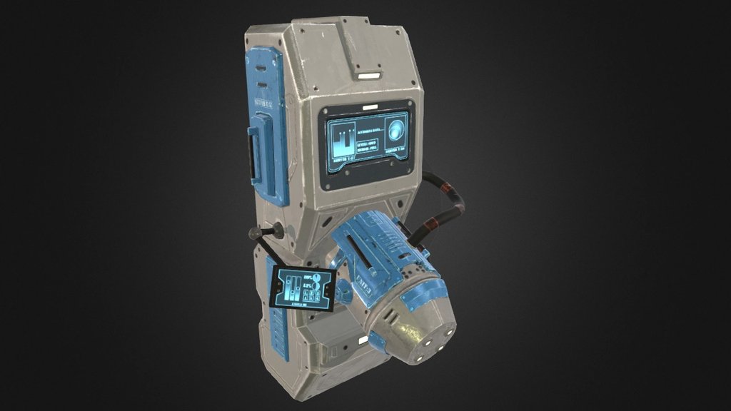 Final Low Sci Fi Wall Mount - 3D model by Martin Calaway (@macnaruto81) [77c7403] - Sketchfab