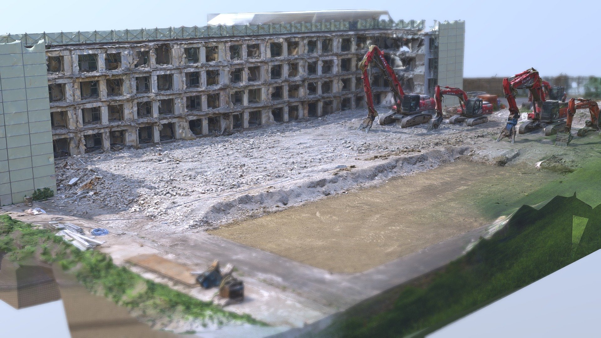Housing complex demolition site / 団地の解体現場 - Download Free 3D model by ...