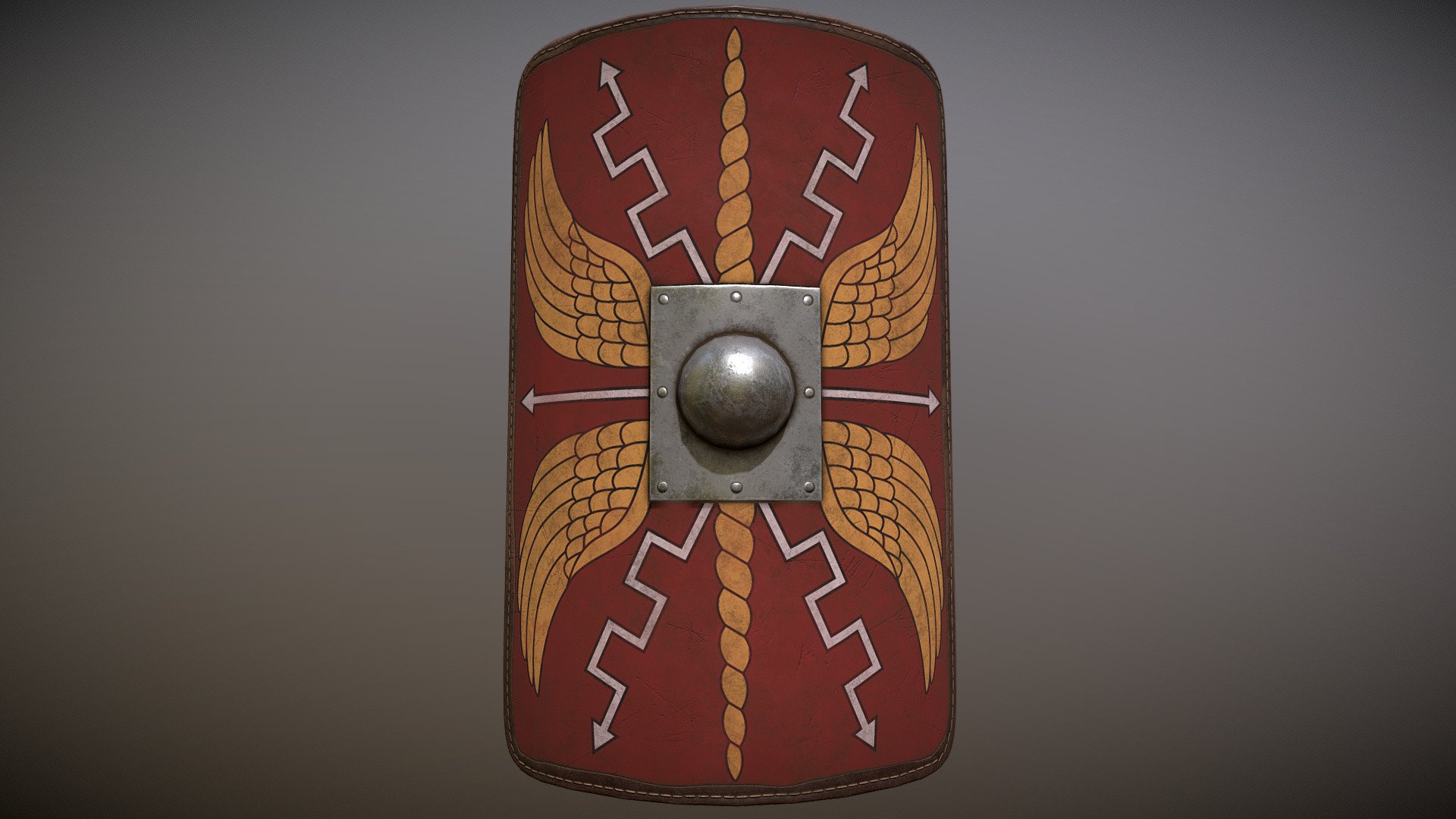 Roman Rectangular Scutum (Generic Pattern) - 3D model by Garrettich ...