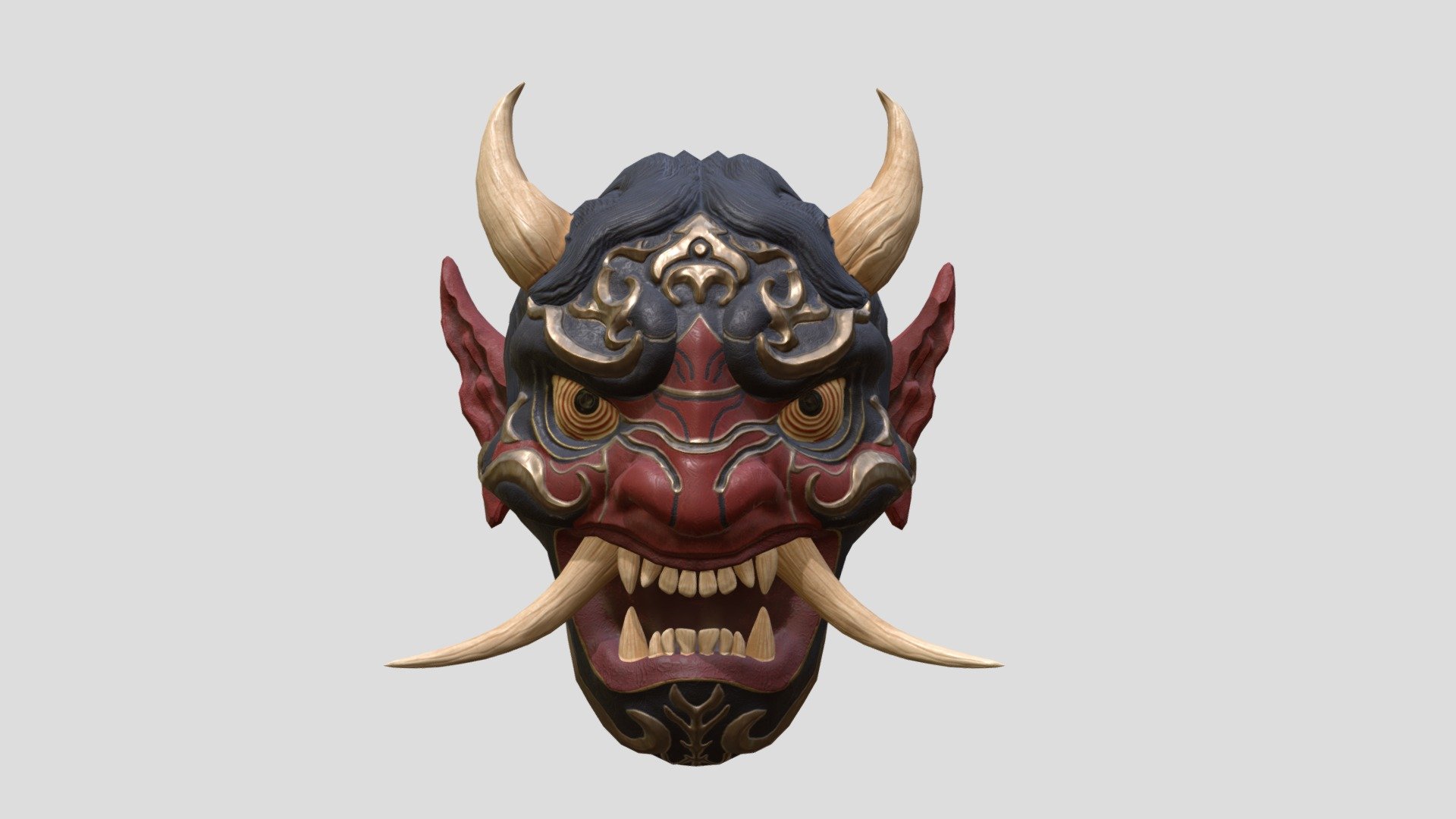 DemonMask - 3D model by Amistat [77d337a] - Sketchfab