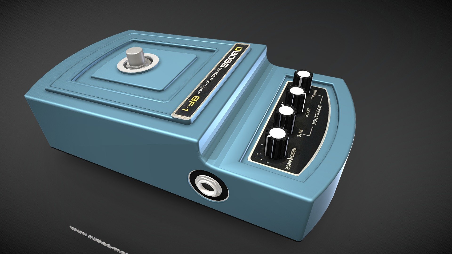 Boss Flanger BF-1 - 3D model by Rusted Moon (@rusted-moon.com) [77d5457 ...