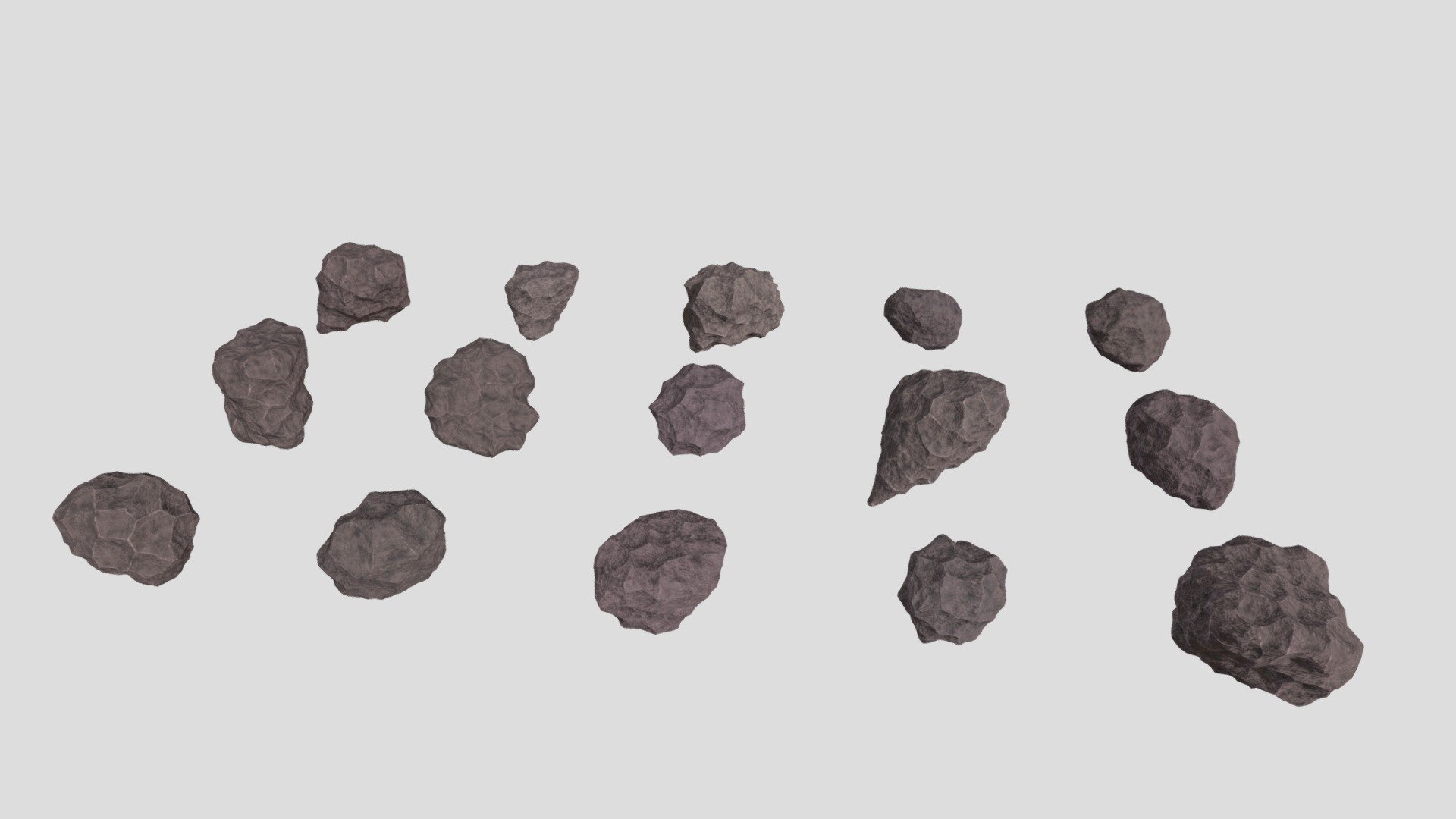 Asteroids Pack - 3D model by nikrad (@nikrad.fl) [77dc6aa] - Sketchfab