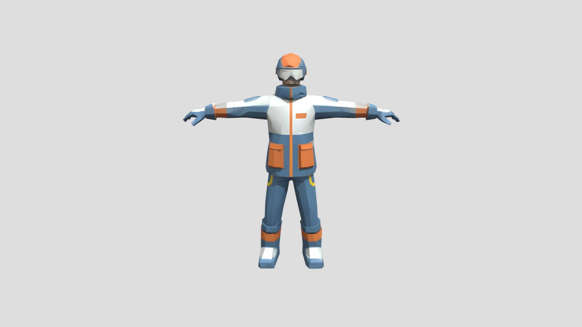 Low Poly Snowboarder By Game Dev Me - Download Free 3D model by ...