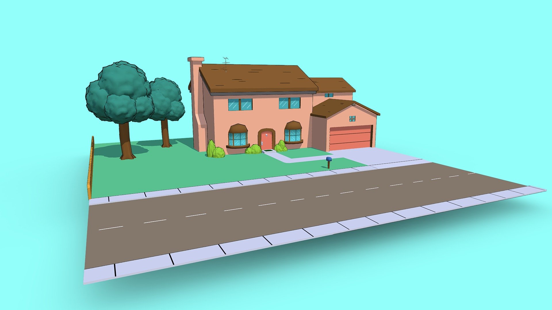 The Simpsons House - 3D model by LowPolyJack (@JackQuentinForde ...