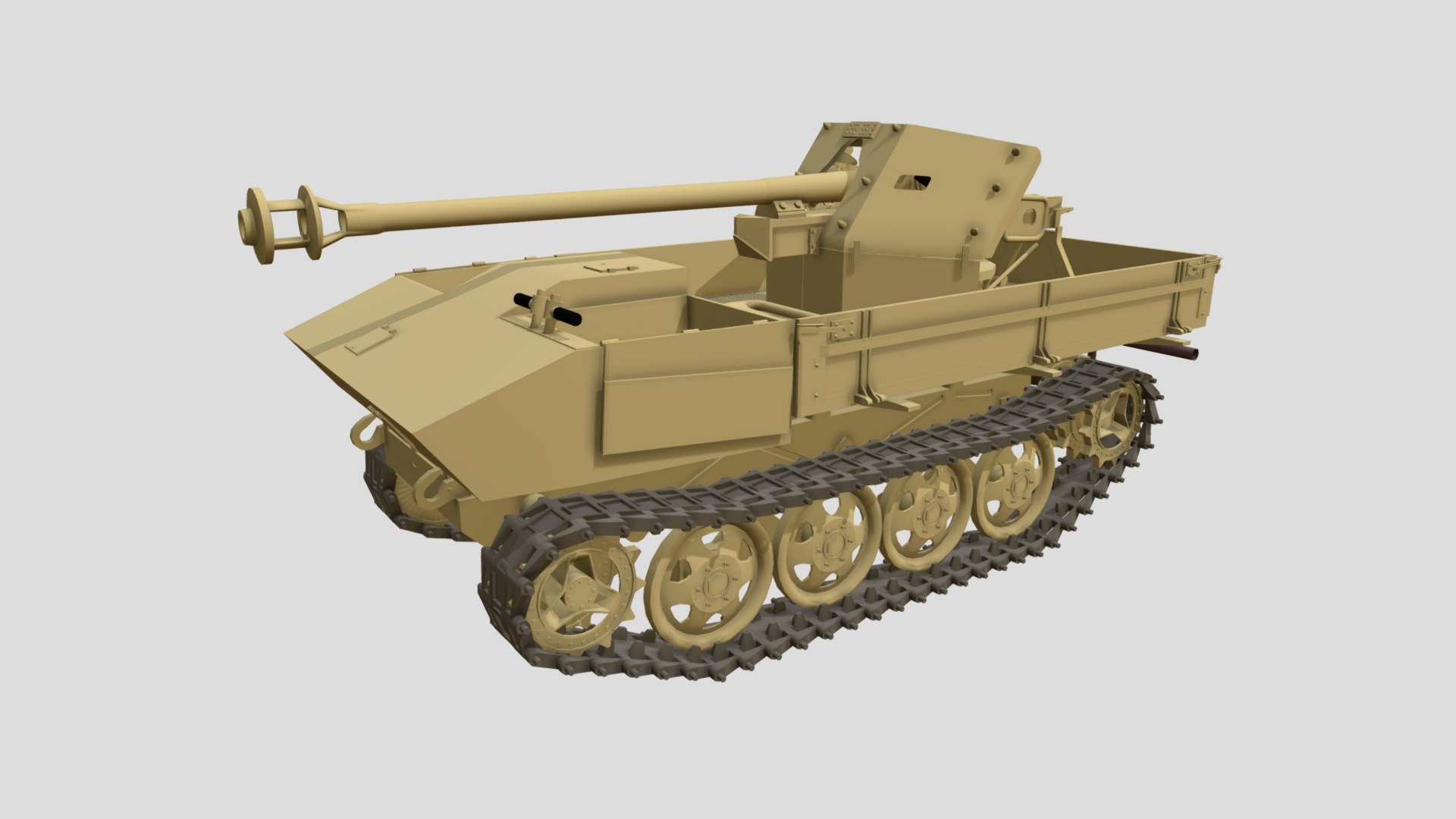 75mm PAK 40/4 auf RSO - Download Free 3D model by Basic Hsu (@Hsu.Pei ...