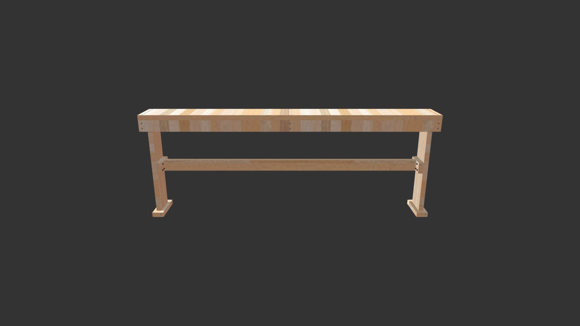 Rustic Console Table - 3D model by danielwtimmons [77e2b53] - Sketchfab