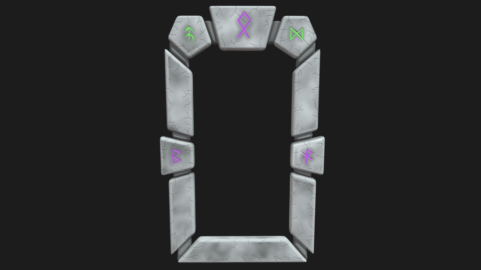Handpainted Runic Mirror Frame - Download Free 3D model by ...