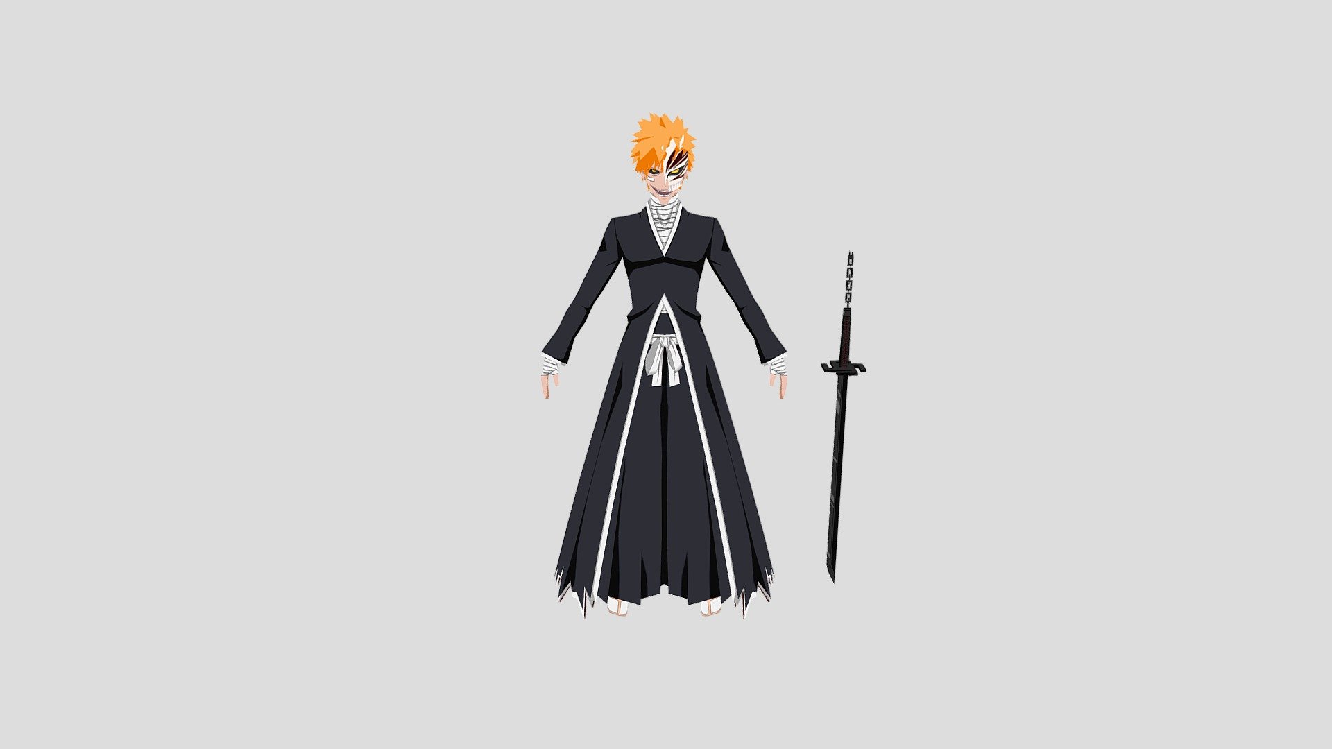 Ichigo Kurosaki (Bankai & Hollow mask) - Download Free 3D model by ...