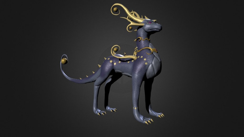 Moon Dragon - 3D model by cynderplayer [77e5250] - Sketchfab