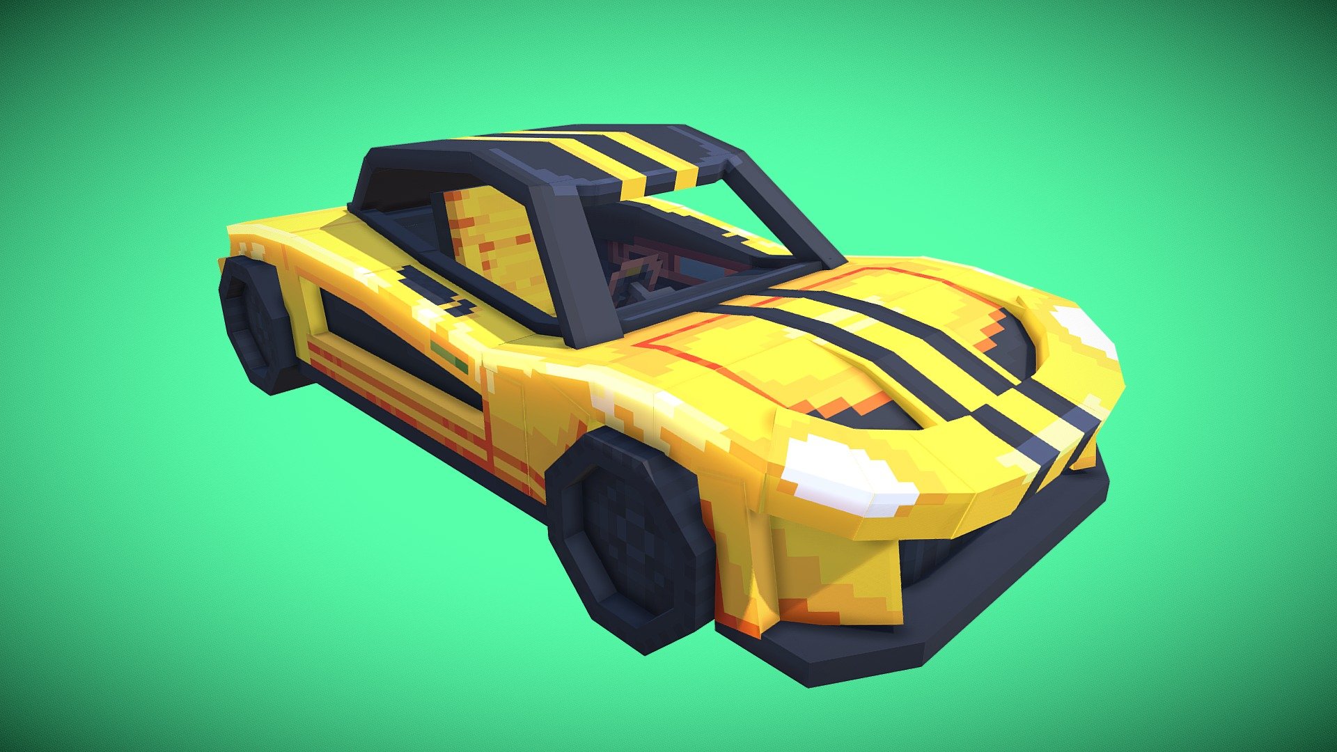 Golden Car - 3D model by Sapphire Studios (@sapphire_studios) [77e597c ...