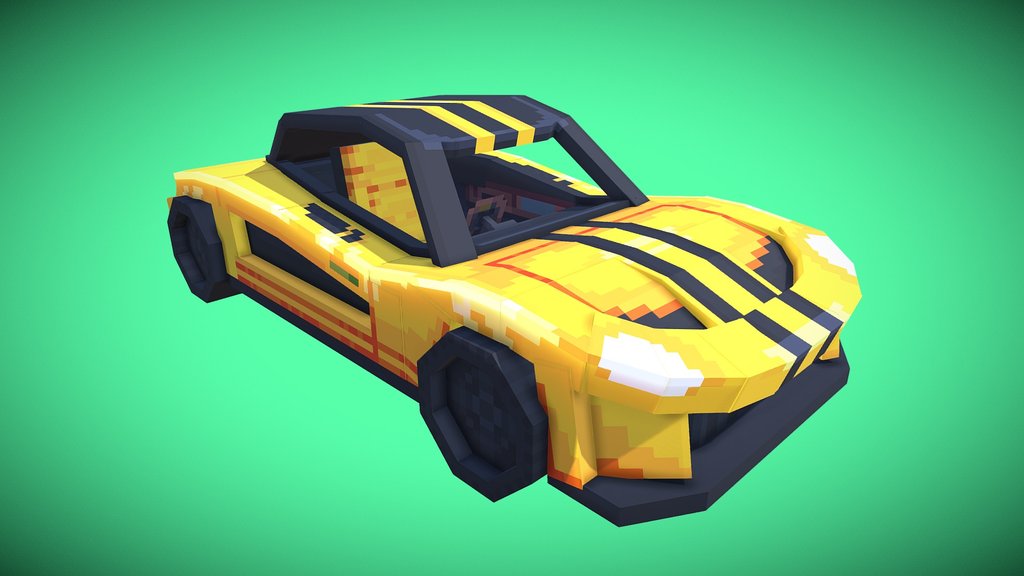 Minecraft cars - A 3D model collection by Bluuuuwar - Sketchfab
