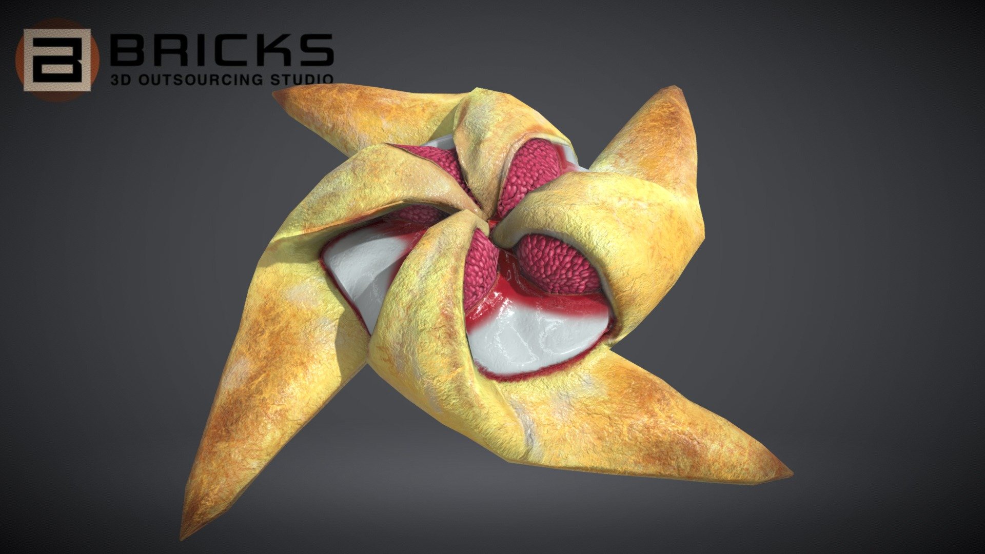Raspberry Pastry - Buy Royalty Free 3D model by Bricks Studio ...