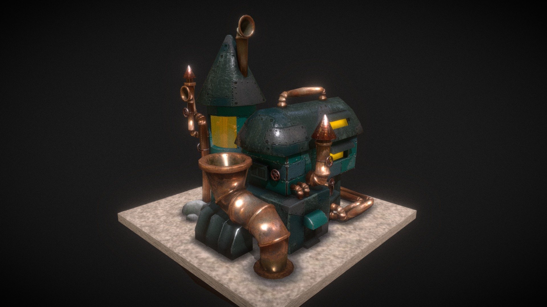 Steam House - Download Free 3D model by apetrova.hanna [77e7ed9 ...