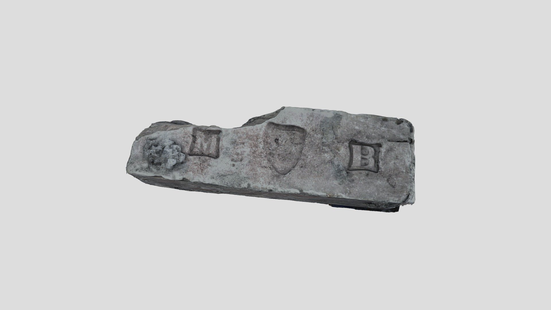 Medieval brick with makers mark - 3D model by Bau-3d [77f2523] - Sketchfab