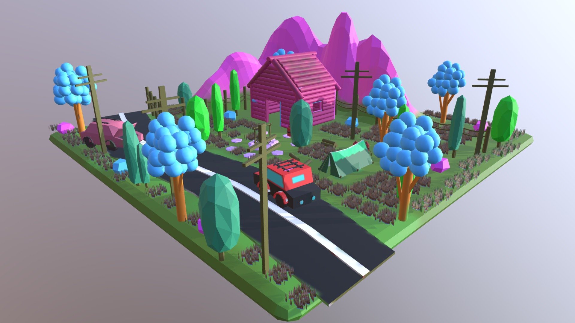 Lowpoly Stylized Project / Unreal Engine - 3D model by akmo_emi ...