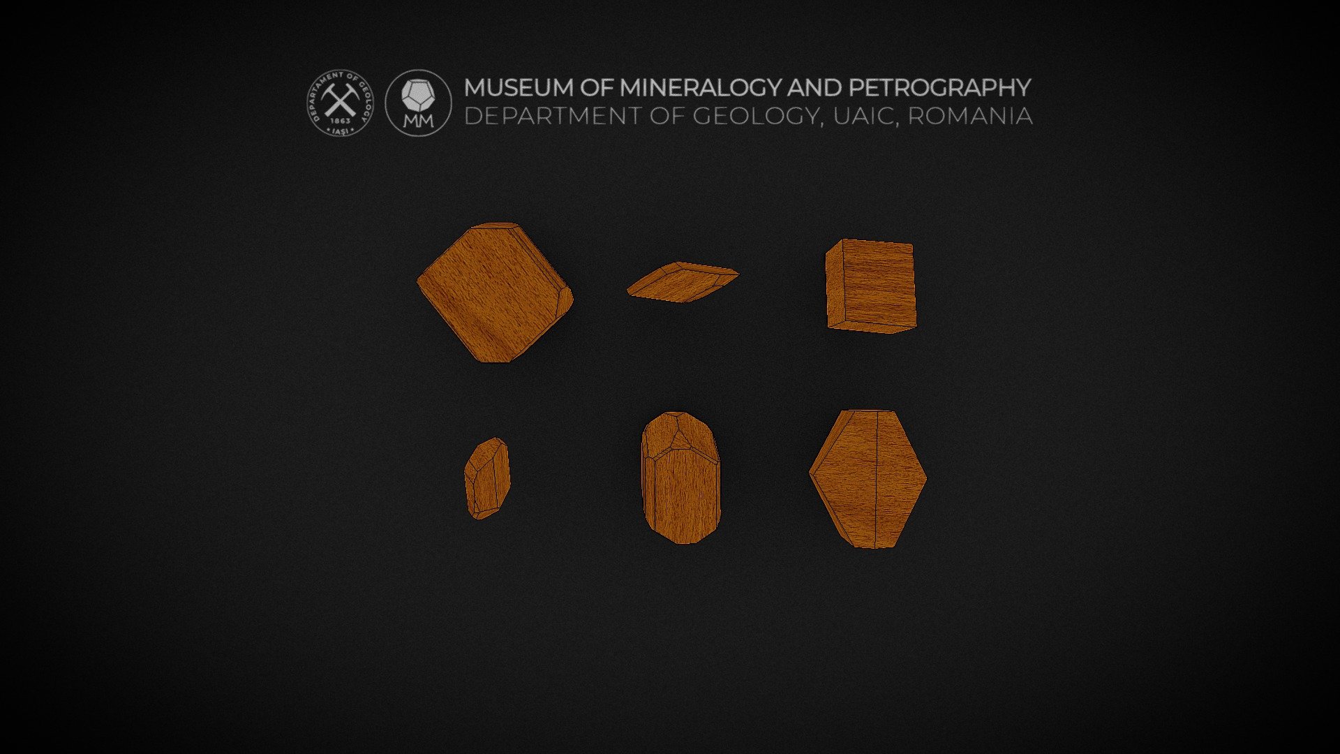 Wooden crystal models - Triclinic system set - 3D model by Museum of ...