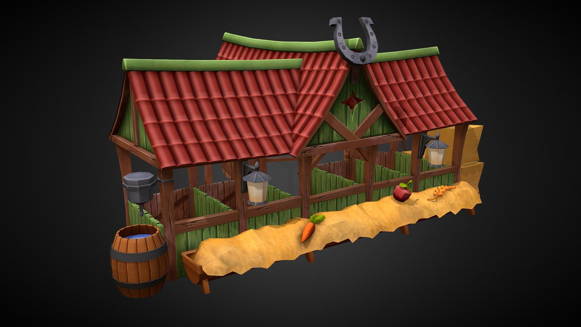Horse Stable - 3D model by AIR-Z [77f5e5d] - Sketchfab