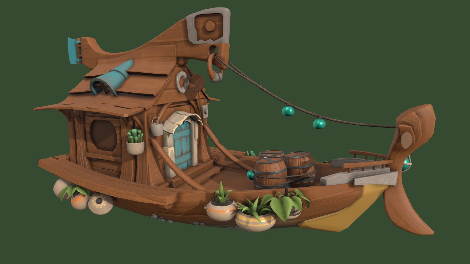 Fantasy Boat Merchant - 3D model by Darcy V (@KayNine) [78039a6 ...