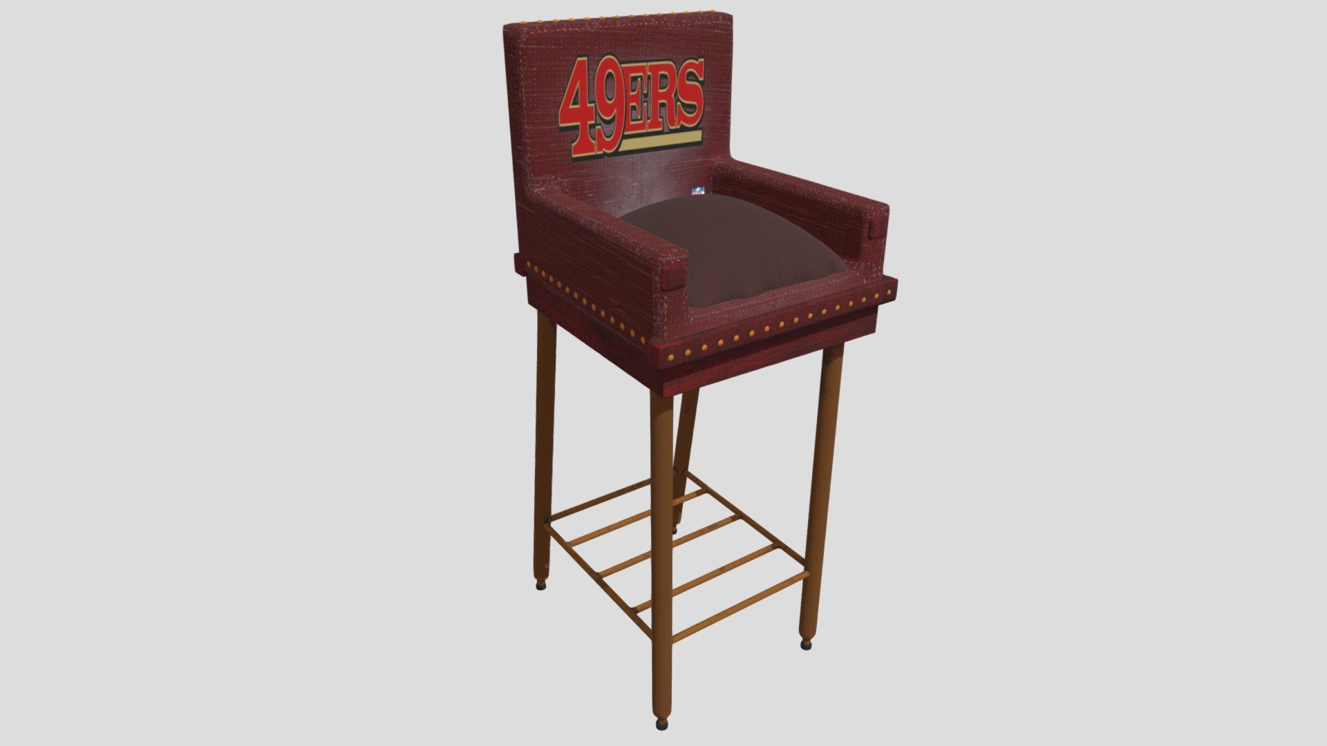 49ers Stool Chair - Download Free 3D model by awkwurdted [780431c ...