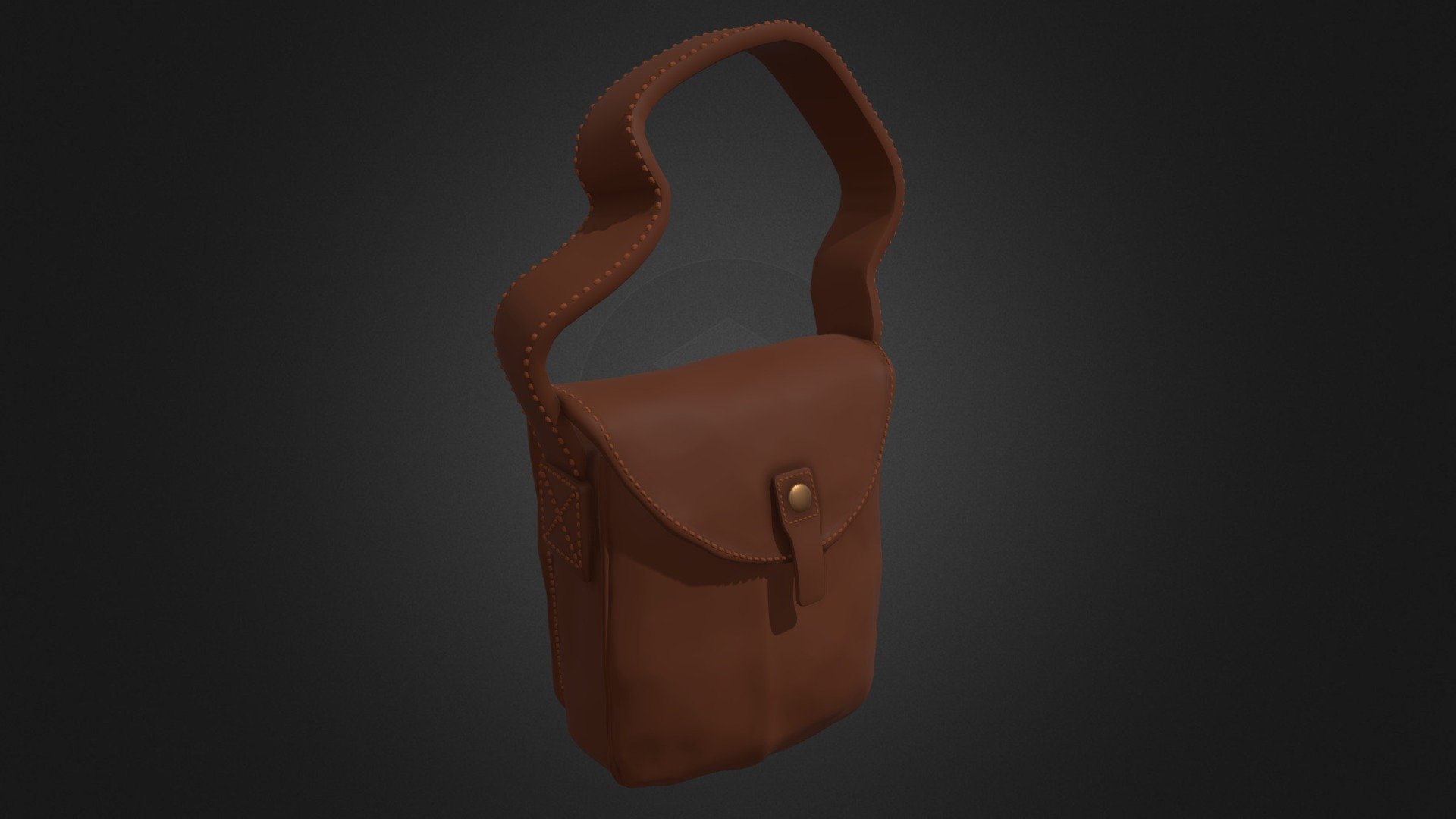 Vintage Leather Pouch Bag - Download Free 3D model by GameDevMoot ...