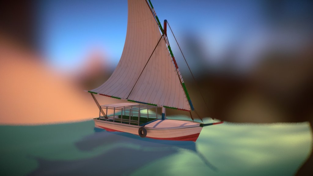 egyptian boat - 3D model by Mohamed Fathi (@MohamedFathi) [780fdd7 ...