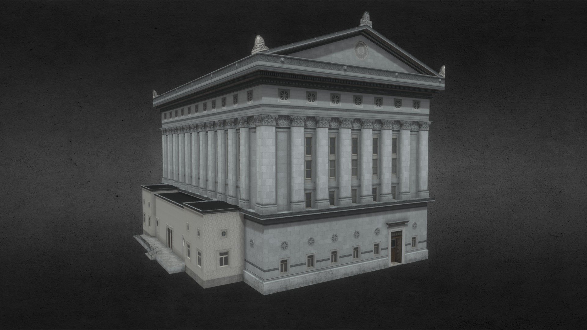 Alumni Hall - 3D model by Modocero [7810fbe] - Sketchfab
