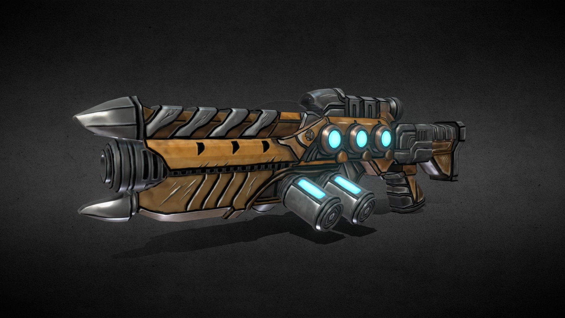Stylized Handpainted Laser Rifle - Buy Royalty Free 3D model by ...