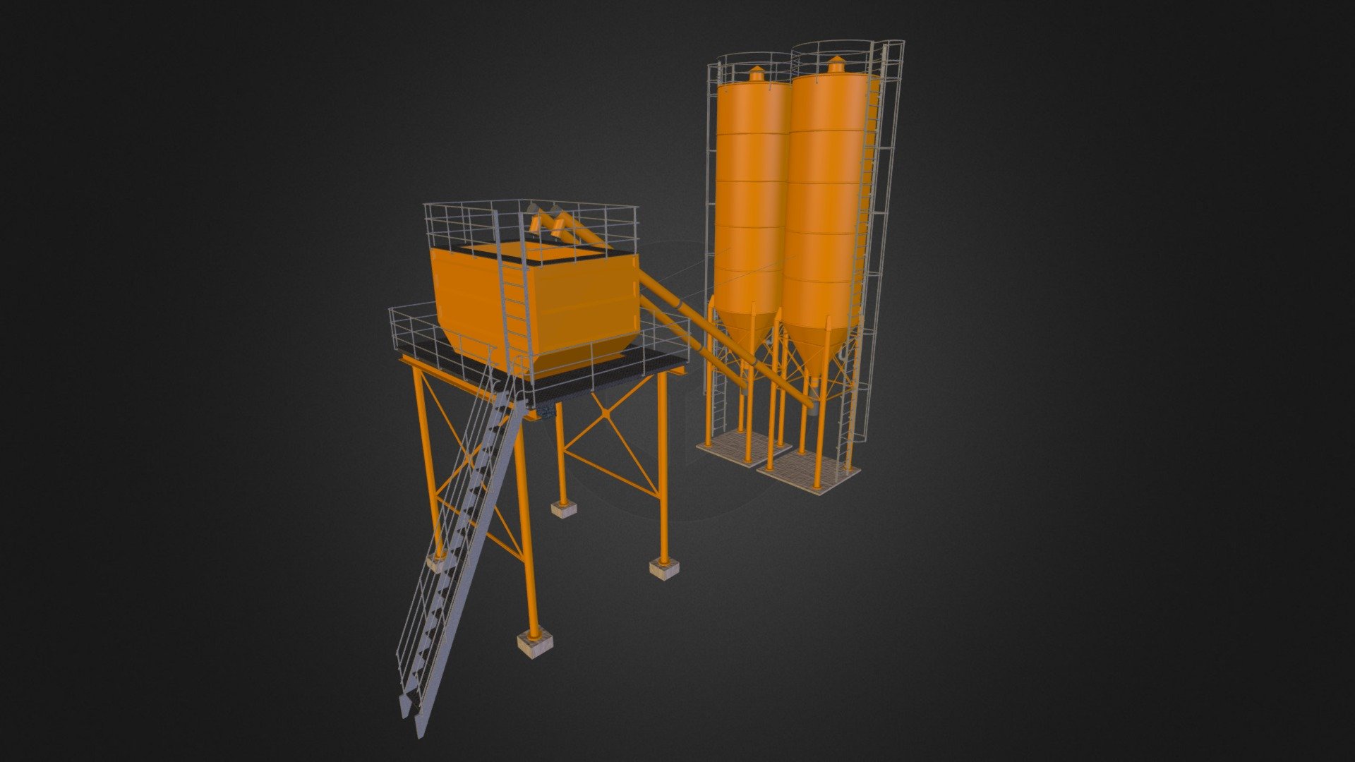 Cement silo - 3D model by KangaroOz 3D (@KangaroOz-3D) [7817a9b ...
