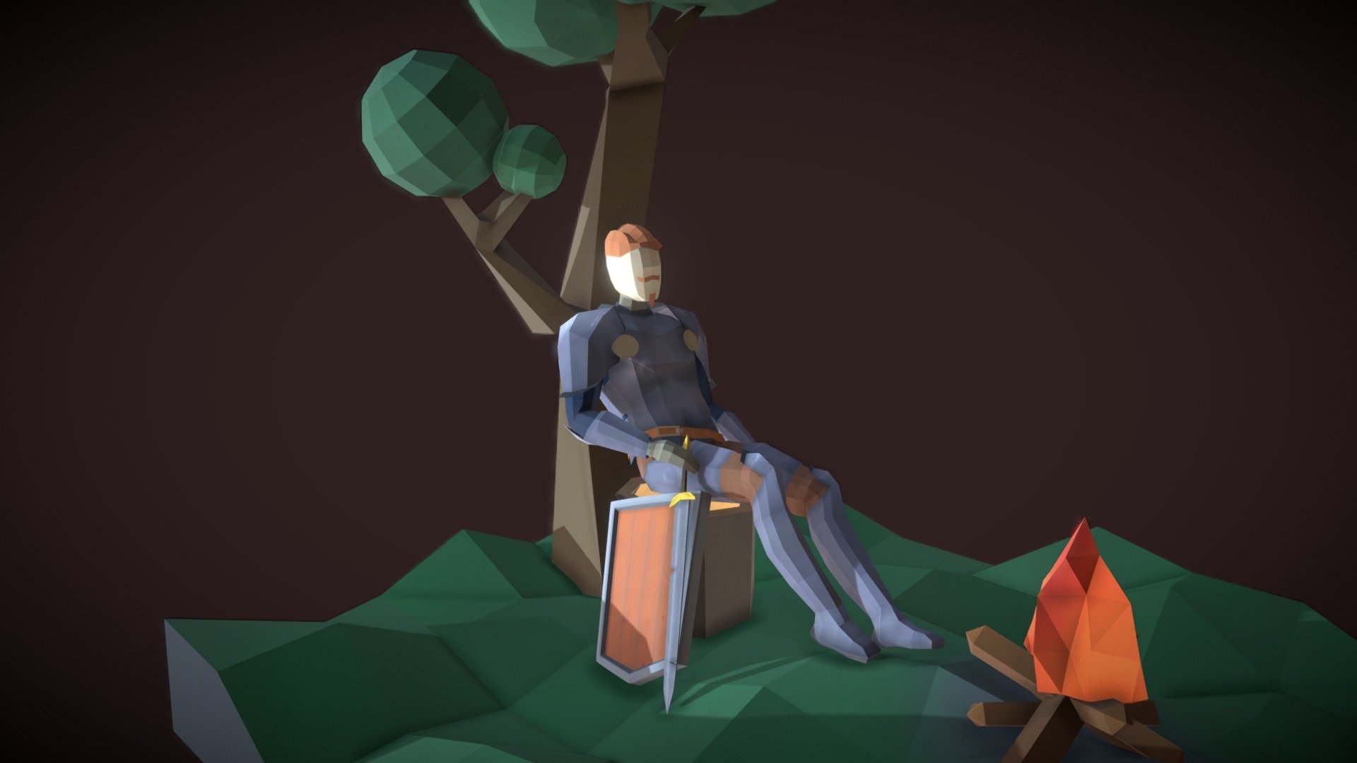 Scene Low Poly - 3D model by fhlc [781e29a] - Sketchfab