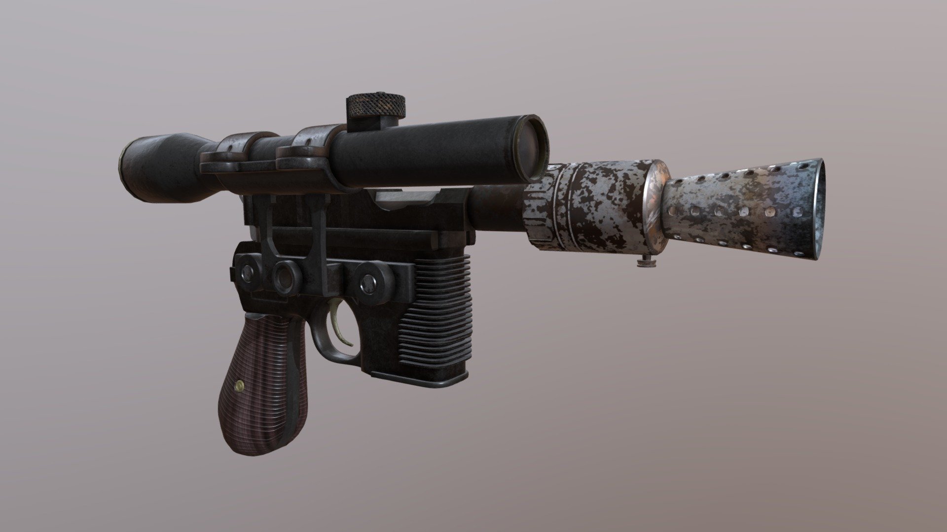 DL-44 Blaster - 3D model by alecknott1 [7821145] - Sketchfab