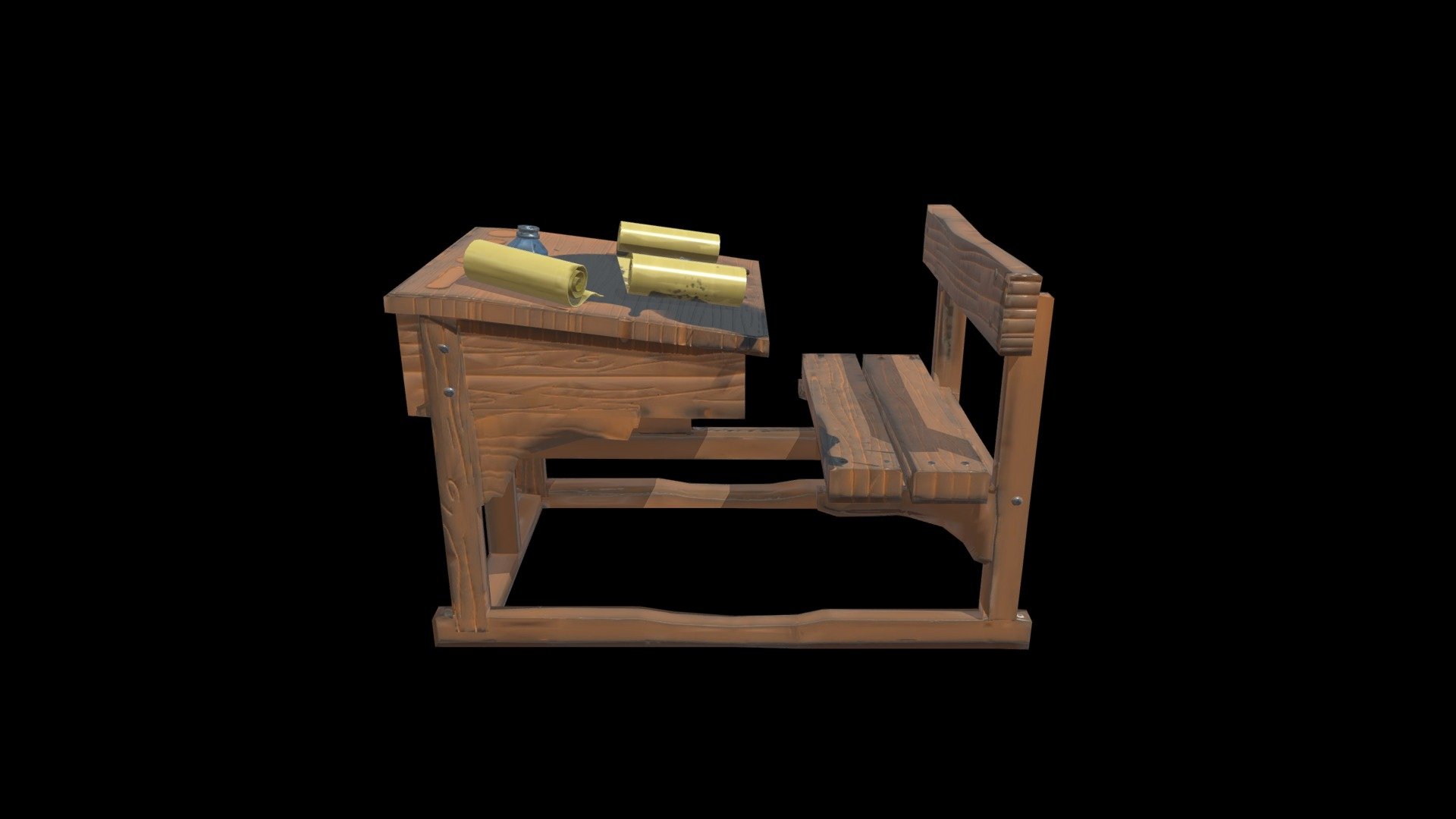 desk stylized props - 3D model by s.serrieres [7827c29] - Sketchfab