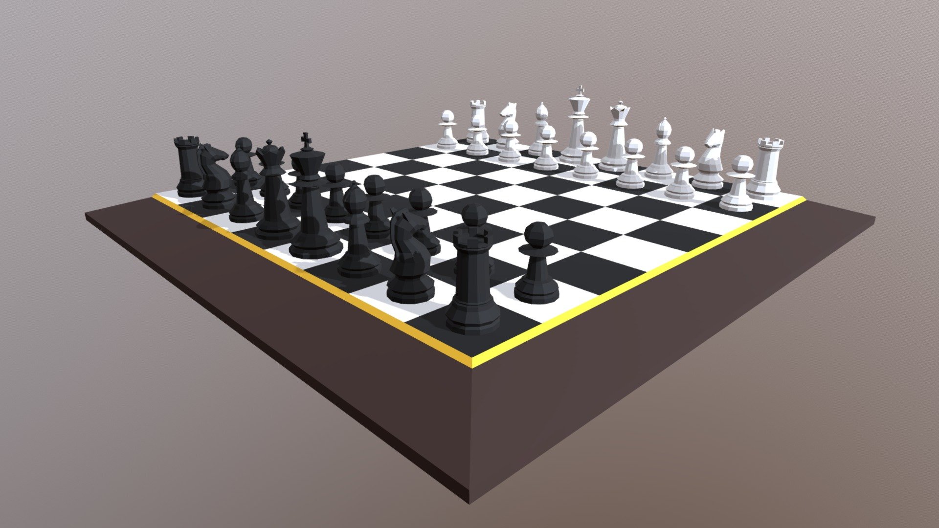 Low-Poly Style Chess Set - Download Free 3D model by Hassan Sheikh ...