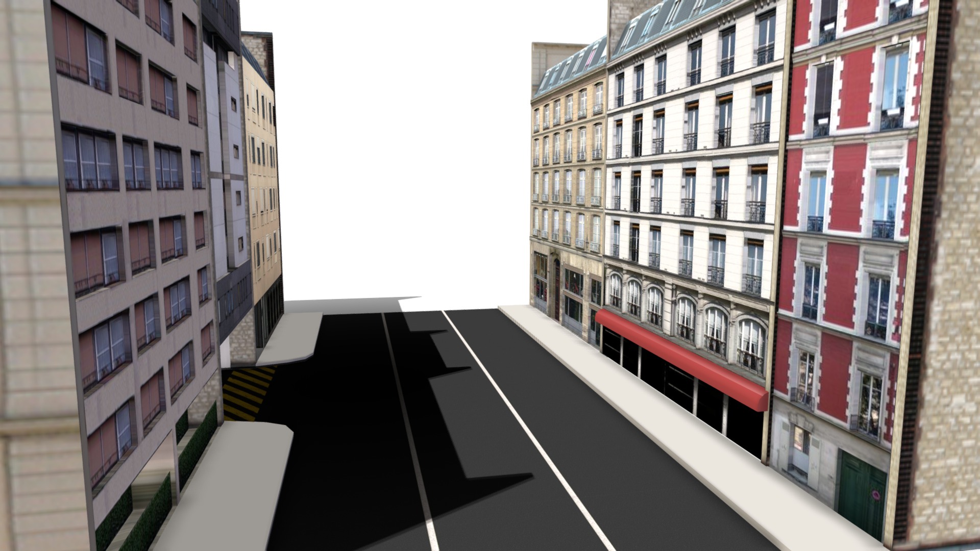 Street with shop and restaurant - 3D model by Frank Rennau (@rennau ...