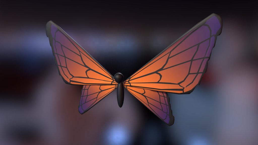 Butterfly 4 - 3D model by gioiarobert5 [7831d1d] - Sketchfab